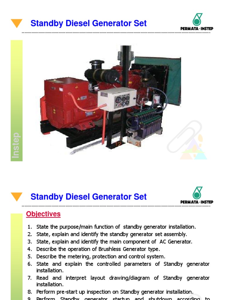 Standby Diesel Generator Set Guide | PDF | Electric Generator ...