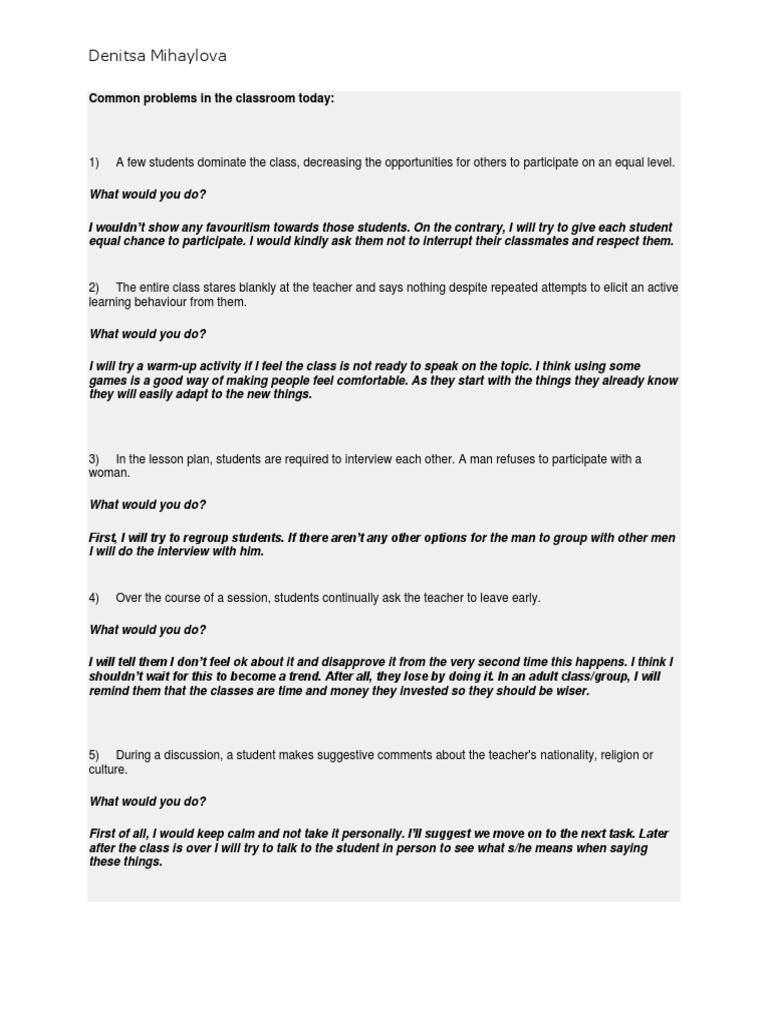 Module 4 Assignment Denitsa Mihaylova | PDF | Lesson Plan | Teachers