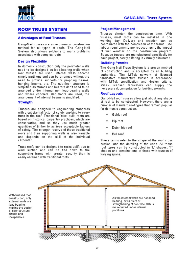 Roof Truss System | PDF | Truss | Roof