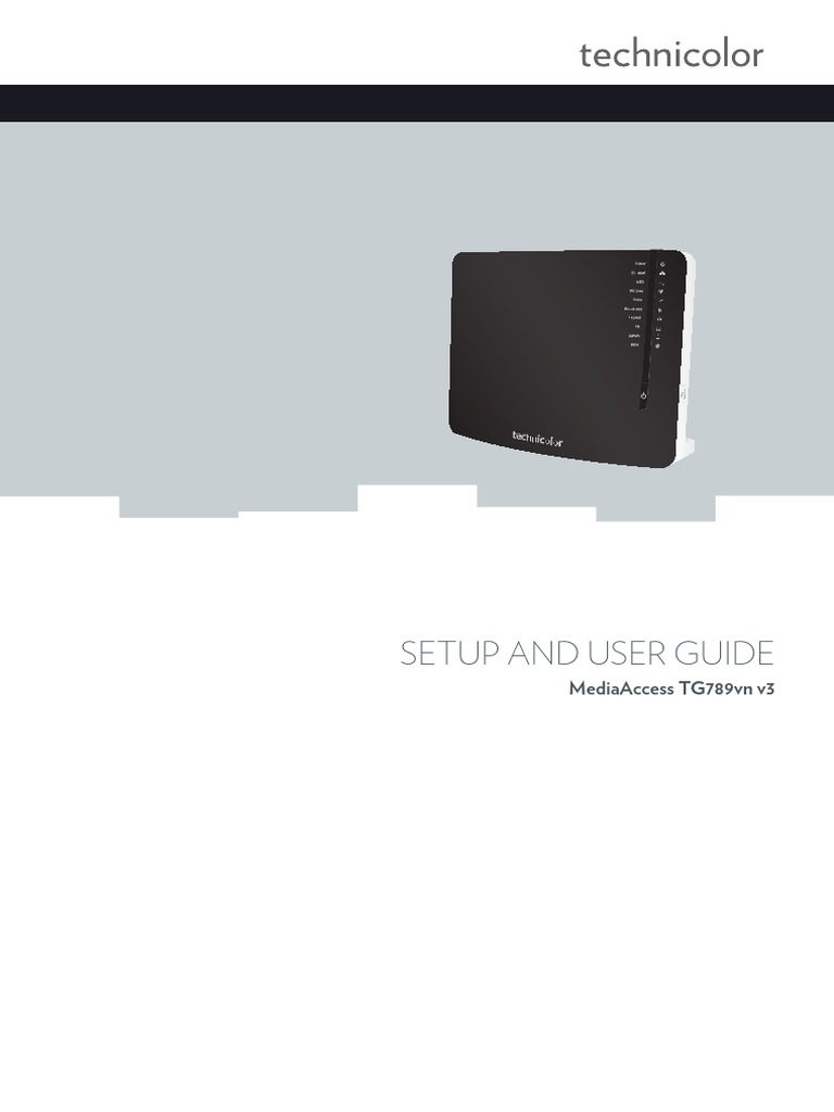Technicolour TG587n v3 Modem User Manual | PDF | Digital Subscriber Line | Computer Network