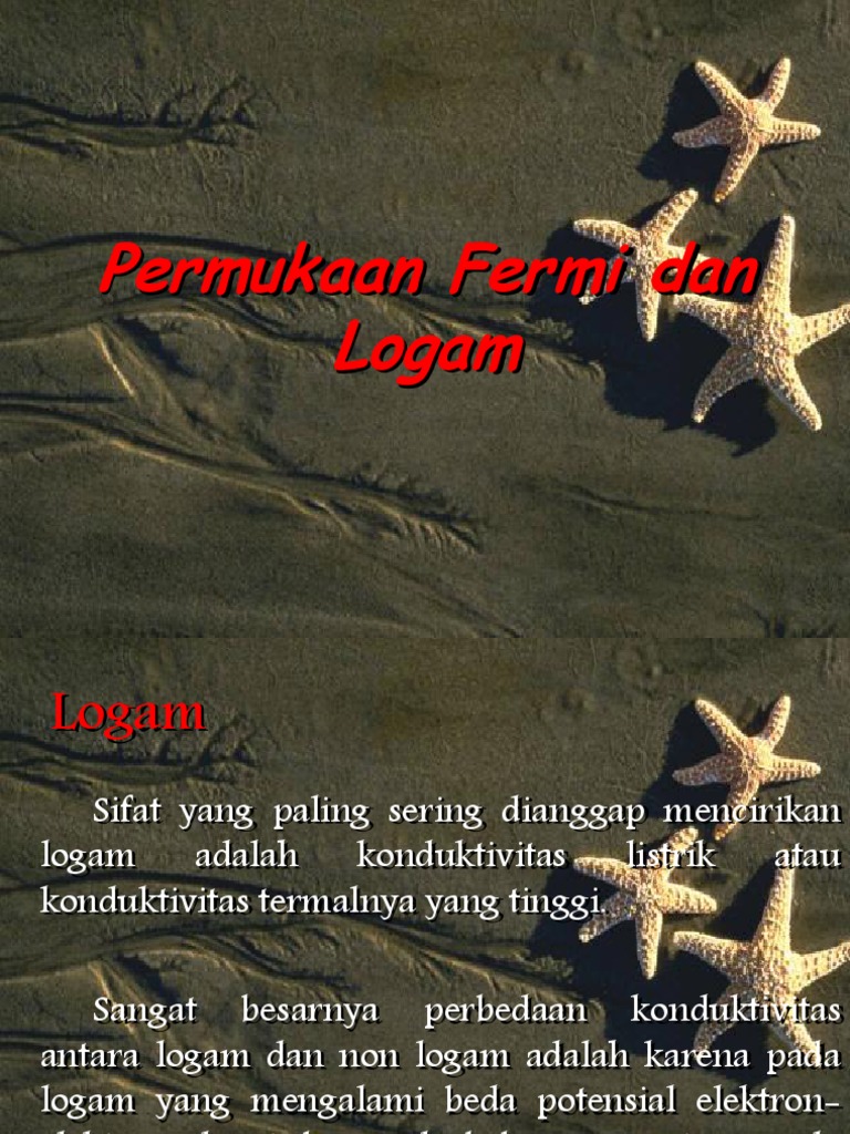 Energi Fermi dan Permukaan Fermi Logam | PDF