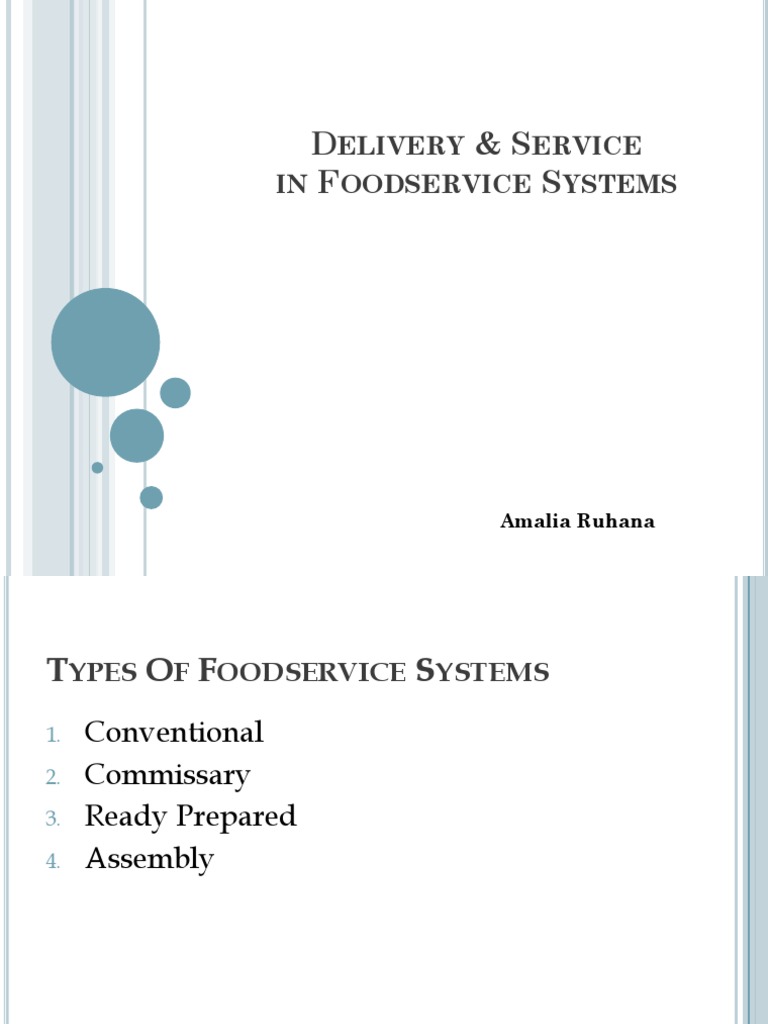Overview of Foodservice Delivery Systems | PDF | Menu | Foodservice