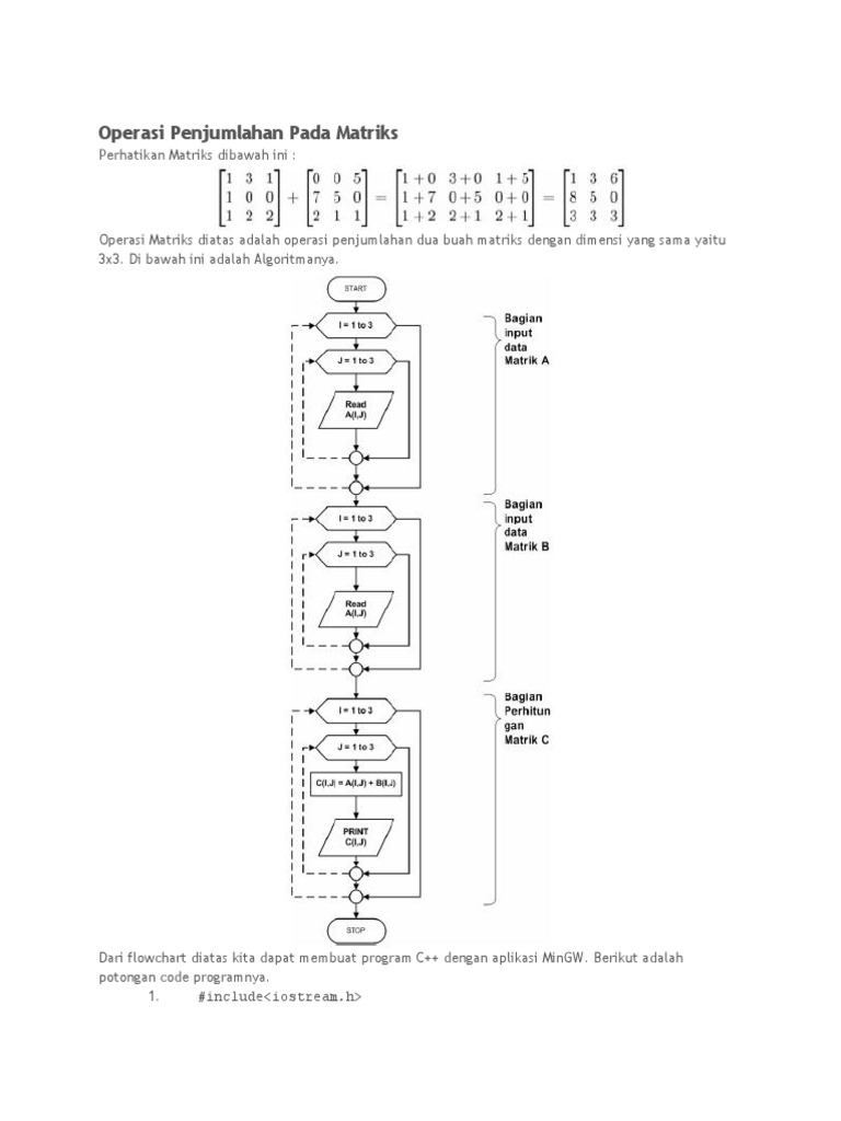 Algoritma Matriks 3x3 | PDF