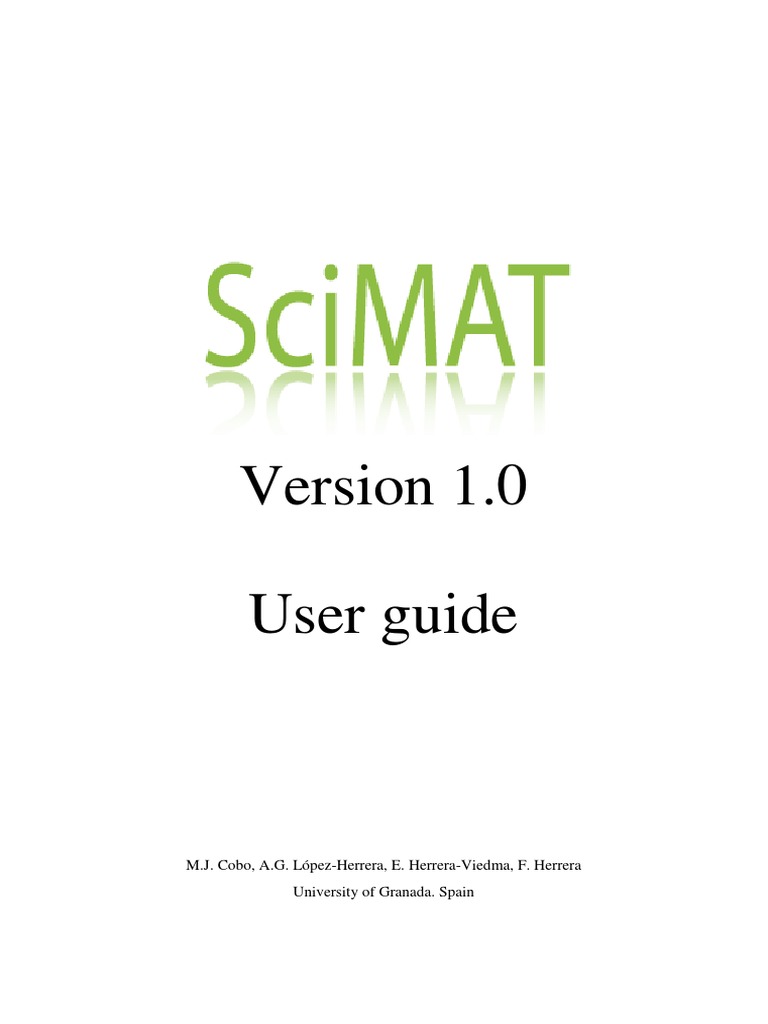 SciMAT v1.0 Userguide | PDF | Information Science | Cognitive Science