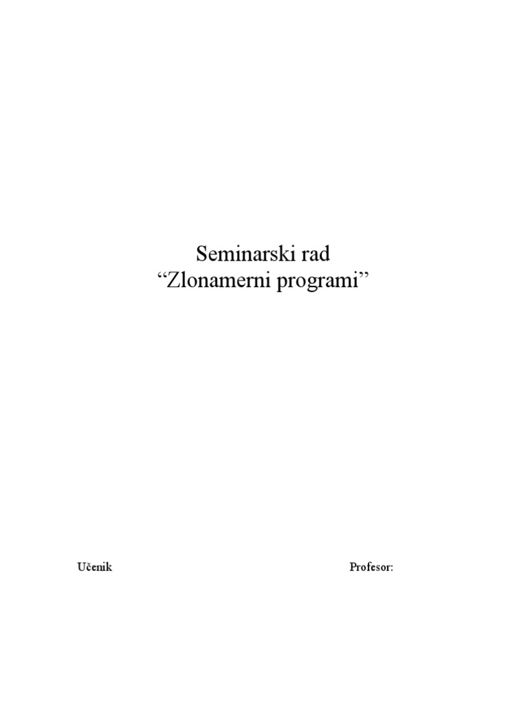 Zlonamerni Programi | PDF