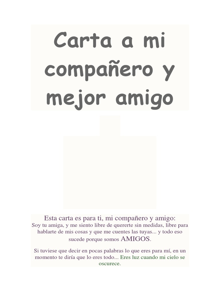 Cartas De Amistad A Mejores Amigos Feliz Día Del Amor Y La Amistad: