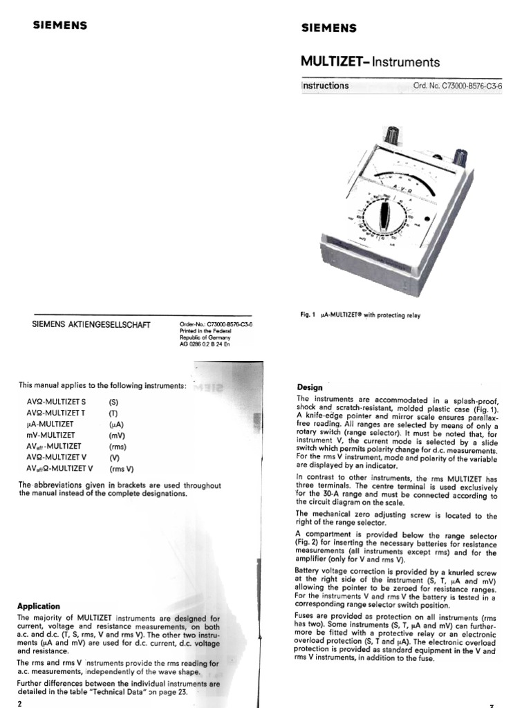 Manual All Multizet | PDF | Relay | Resistor