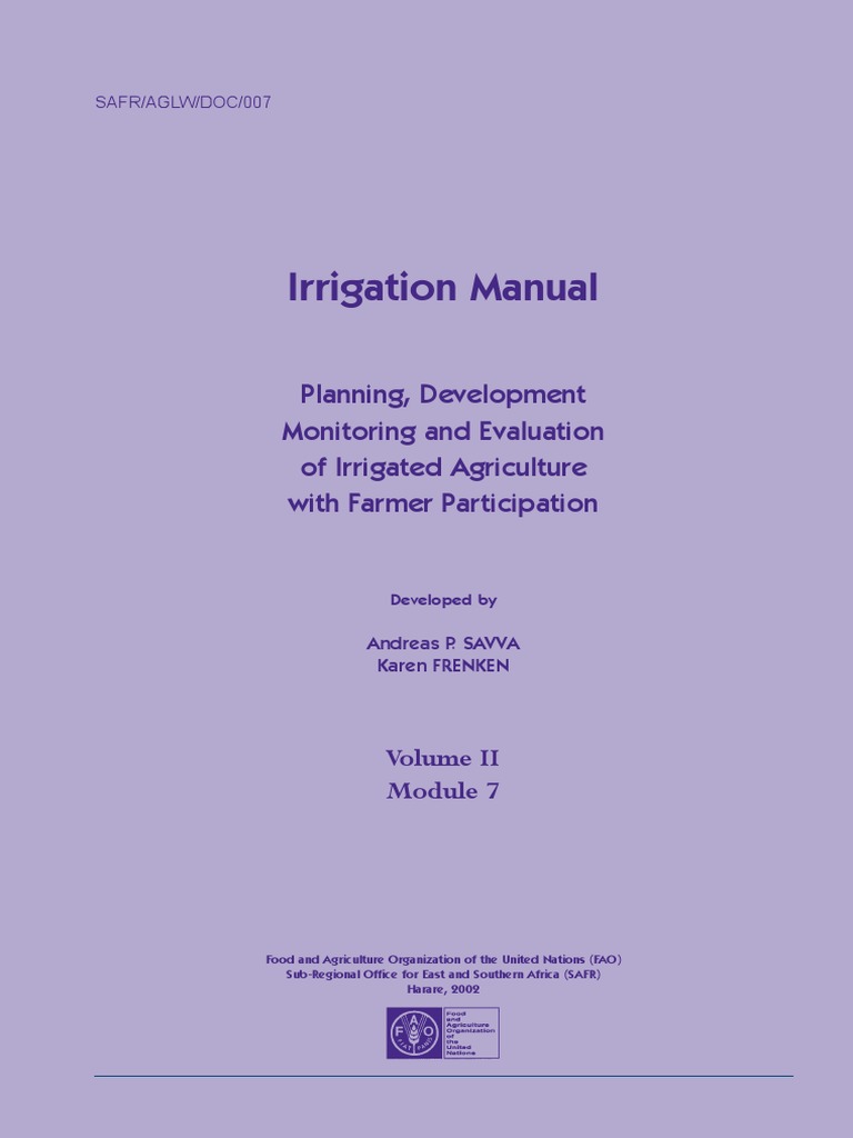 Irrigation Manual - Night Storage Reservoirs | PDF | Irrigation ...
