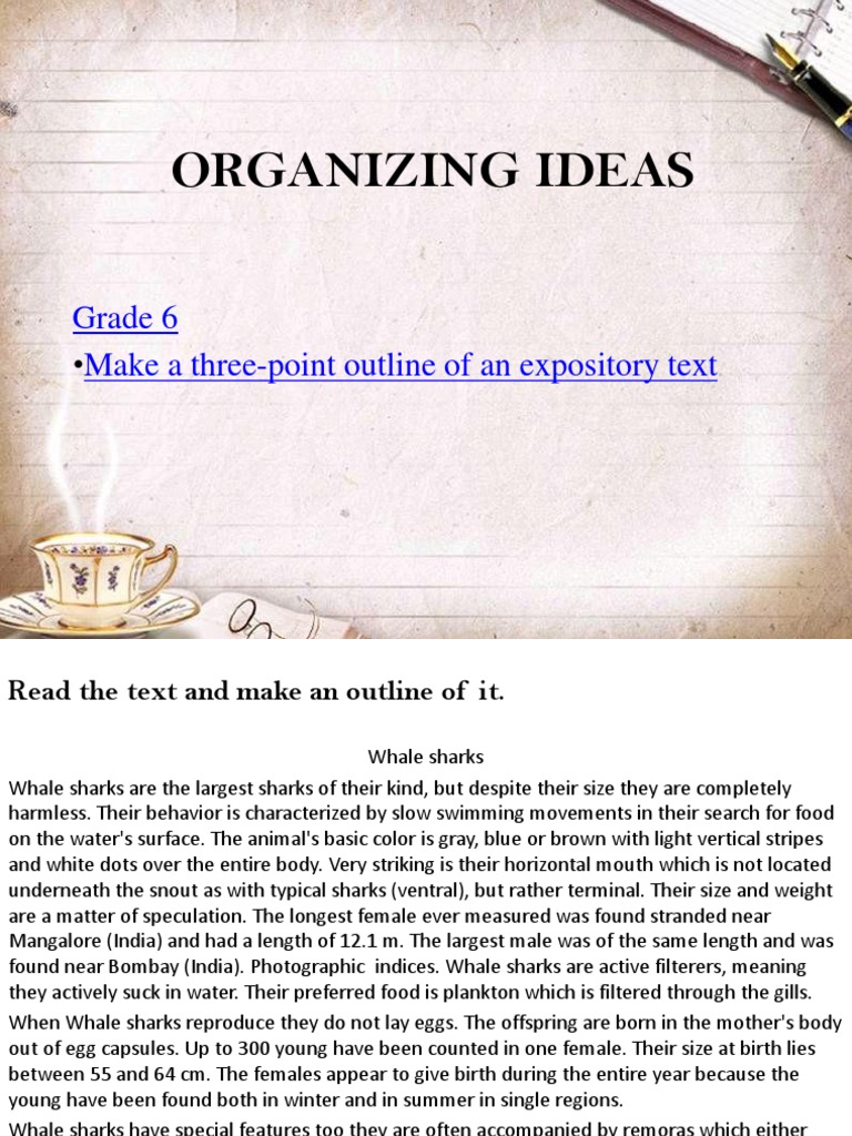 Organizing Ideas Scope and Sequence | PDF | Sharks | Whales