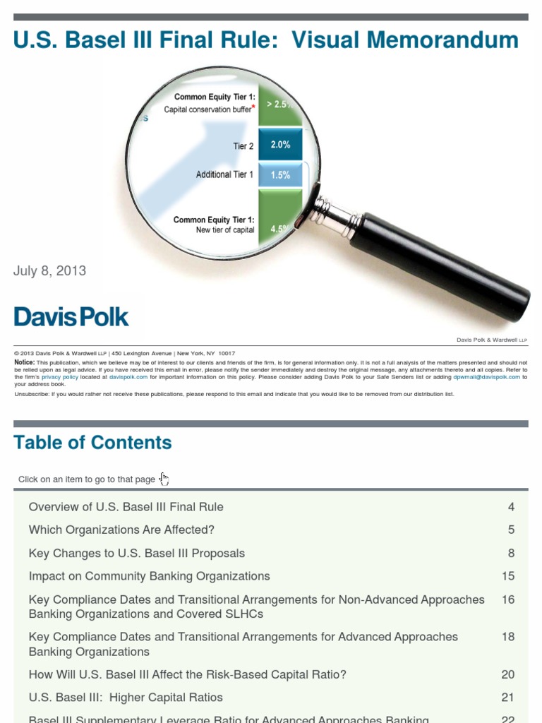 U.S.basel .III .Final .Rule .Visual - Memo | PDF | Capital Requirement ...