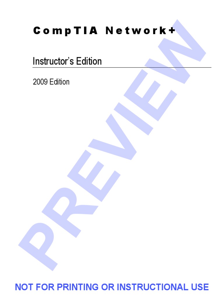 Preview: Comptia Network+ Instructor'S Edition | PDF | Comp Tia ...