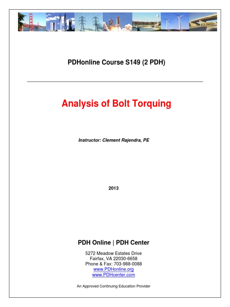Analysis of Bolt Torquing | PDF | Screw | Nut (Hardware)