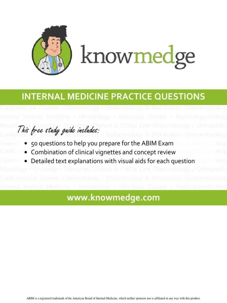 Internal Medicine Practice Questions | PDF