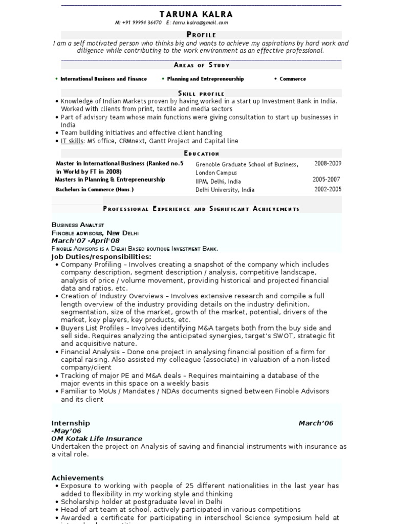 CV Taruna | PDF | Mergers And Acquisitions | Investment Banking