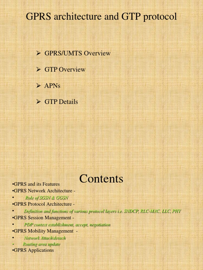 An In-Depth Look at GPRS Architecture and the GTP Protocol | PDF ...