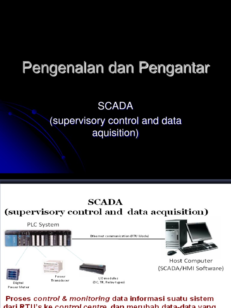 Pengenalan Dan Pengantar: Scada (Supervisory Control and Data Aquisition) | PDF | Scada | Server ...