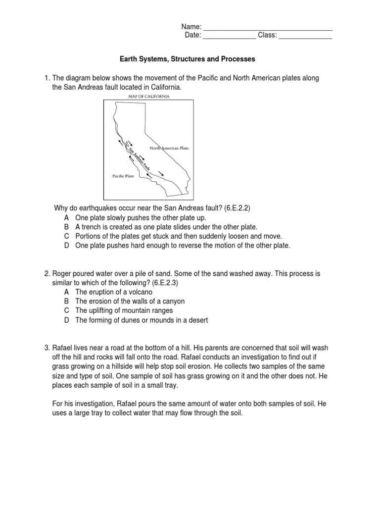 6.E.2 - Earth Systems Structures and Processes | PDF | Rock (Geology ...