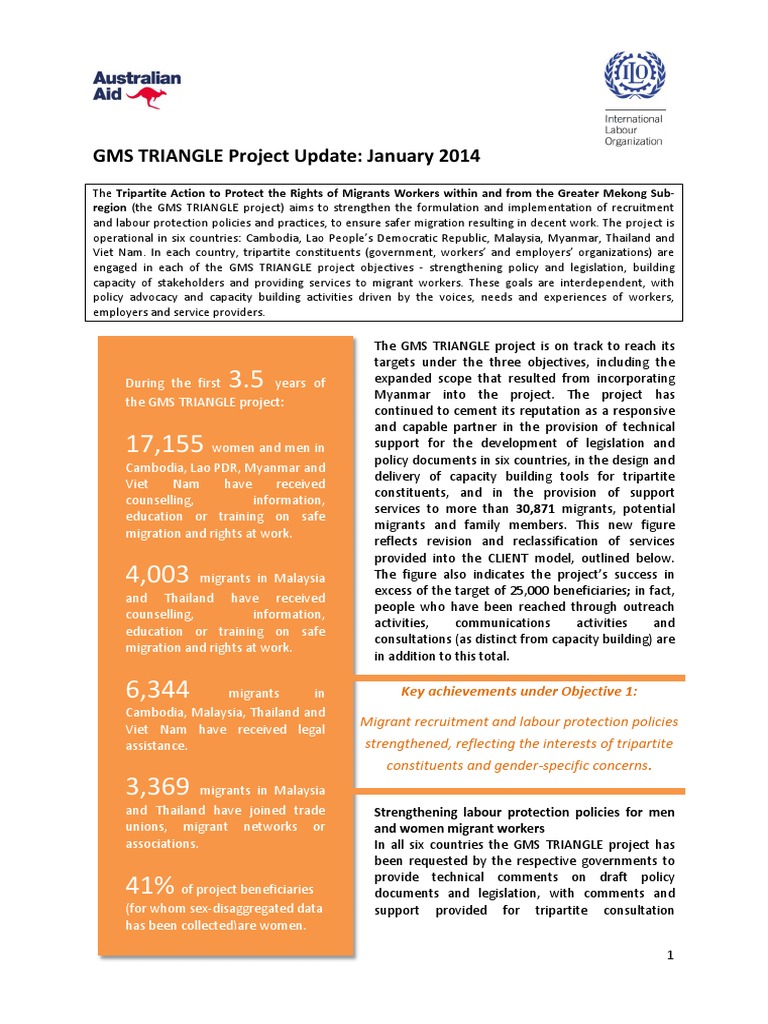MRC - ILO/GMS TRIANGLE Project | PDF | Migrant Worker | Thailand