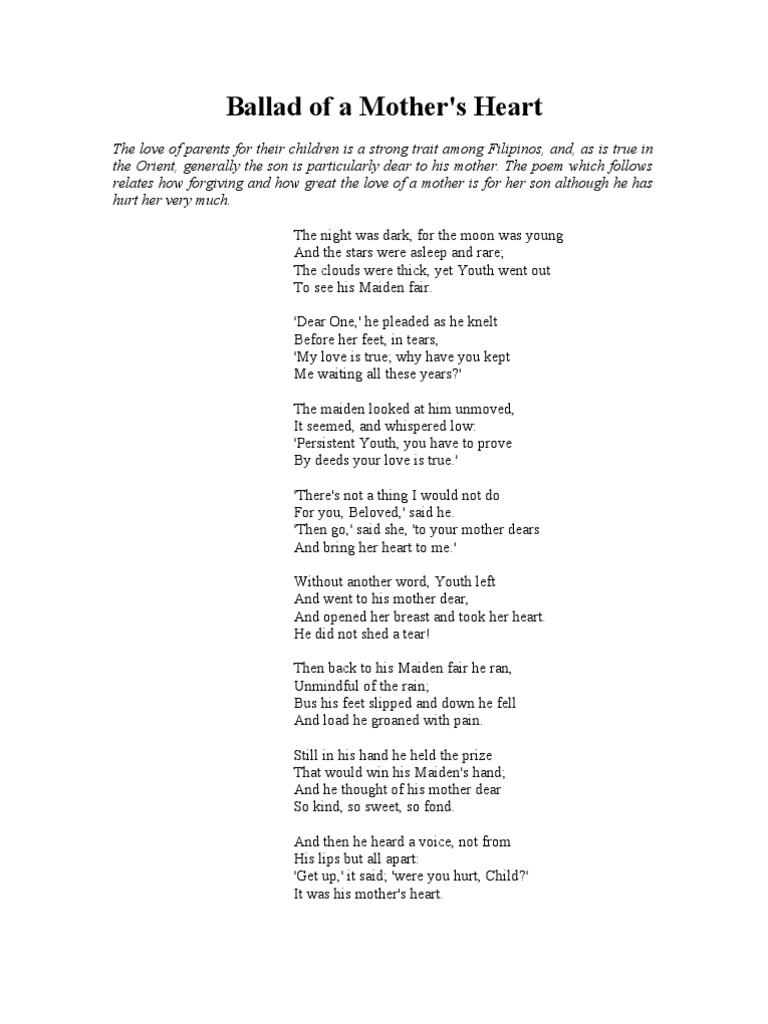 Ballad Poem About Love