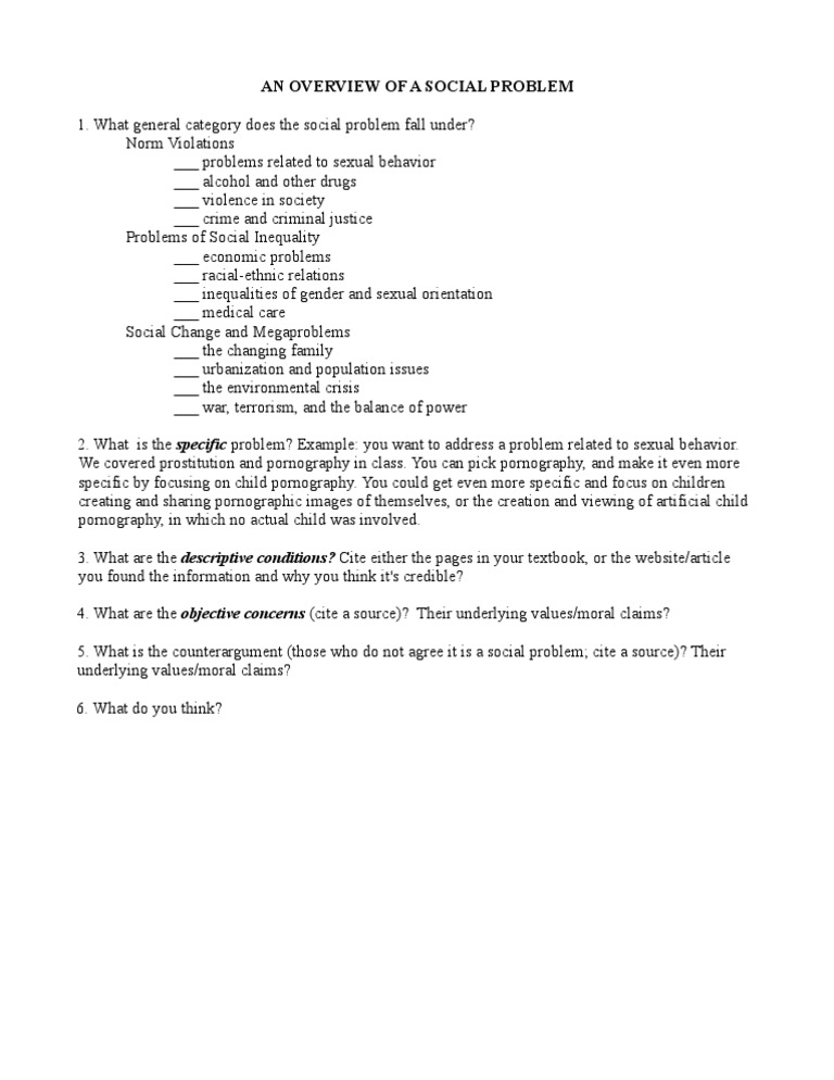 Understanding Social Problems Overview | PDF