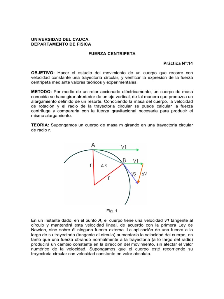 Fuerza centrípeta: definición y fórmulas | PDF | Fuerza | Aceleración