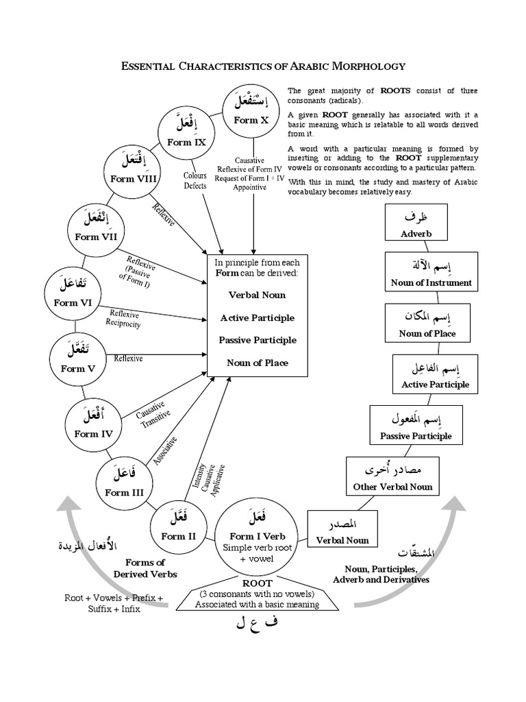 Arabic Morphology Chart2 | PDF