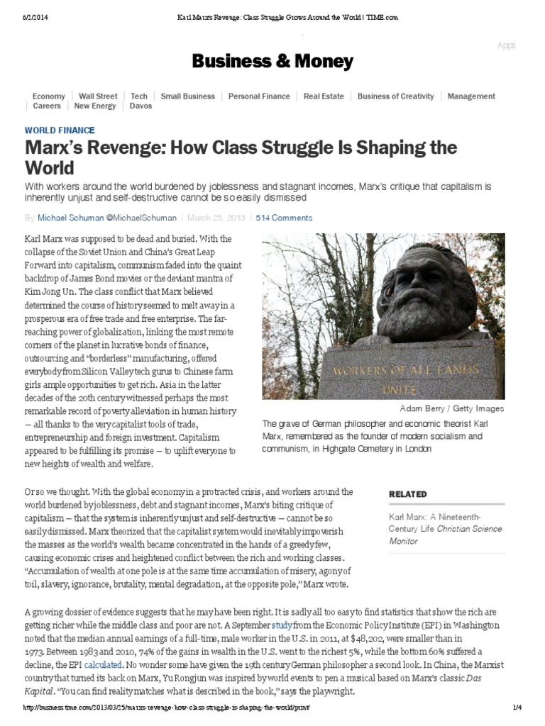 Marx's Class Struggle Resurgence Today | PDF | Karl Marx | Class Conflict