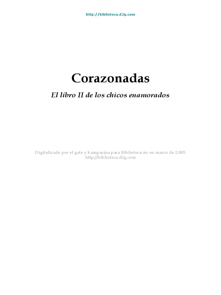 Bornemann Elsa Corazonadas El Libro II de Los Chicos Enamorados | PDF | Acuario | Amor