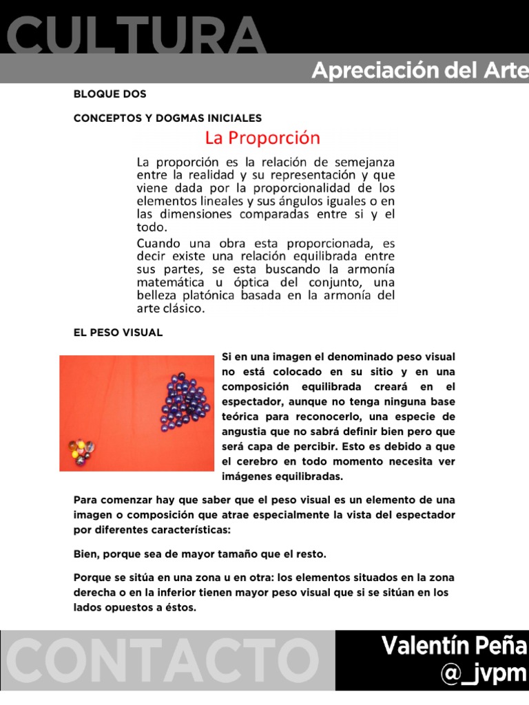 Apreciación Del Arte: Peso Visual, Proporción, Entre Otros. | PDF ...