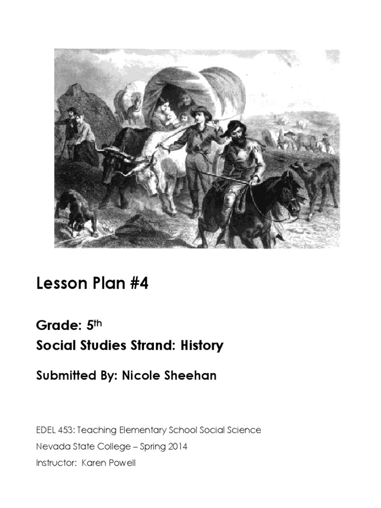 Lesson Plan #4: Grade: 5 Social Studies Strand: History | PDF | Lesson ...