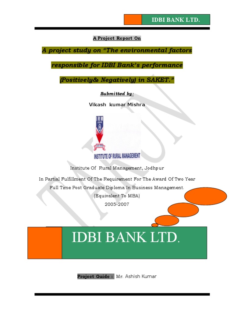 IDBI Bank Performance Factors Analysis | PDF | Banks | Banking