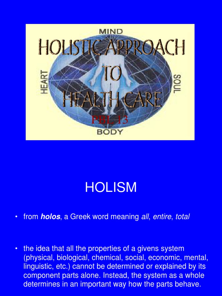 holistic approach.ppt | Holism | Medical Diagnosis
