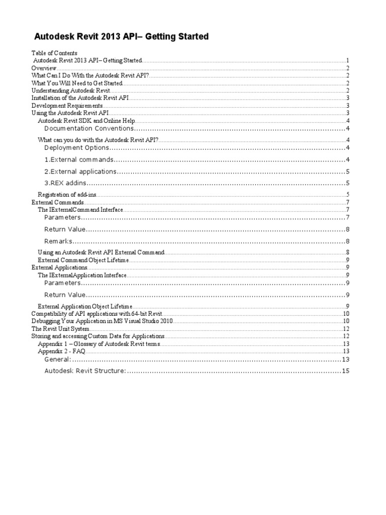 Getting Started With The Revit API | PDF | Autodesk Revit | Icon ...