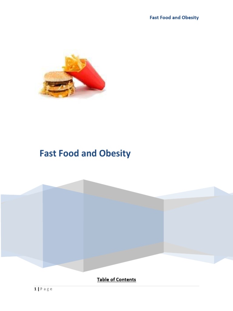 Fast Food Project | PDF | Fast Food Restaurants | Obesity