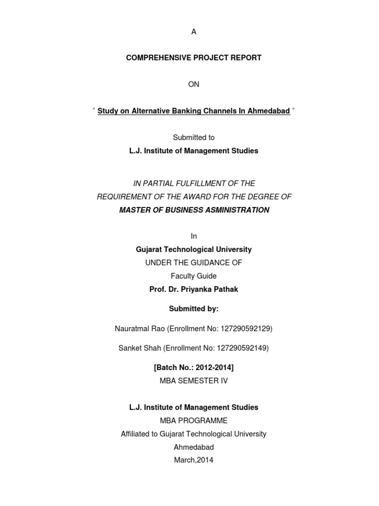 Sanket's CP Report | Download Free PDF | Customer Satisfaction | Banks