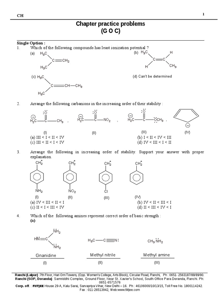 CPP (GOC) - New | PDF | Organic Chemistry | Chemistry