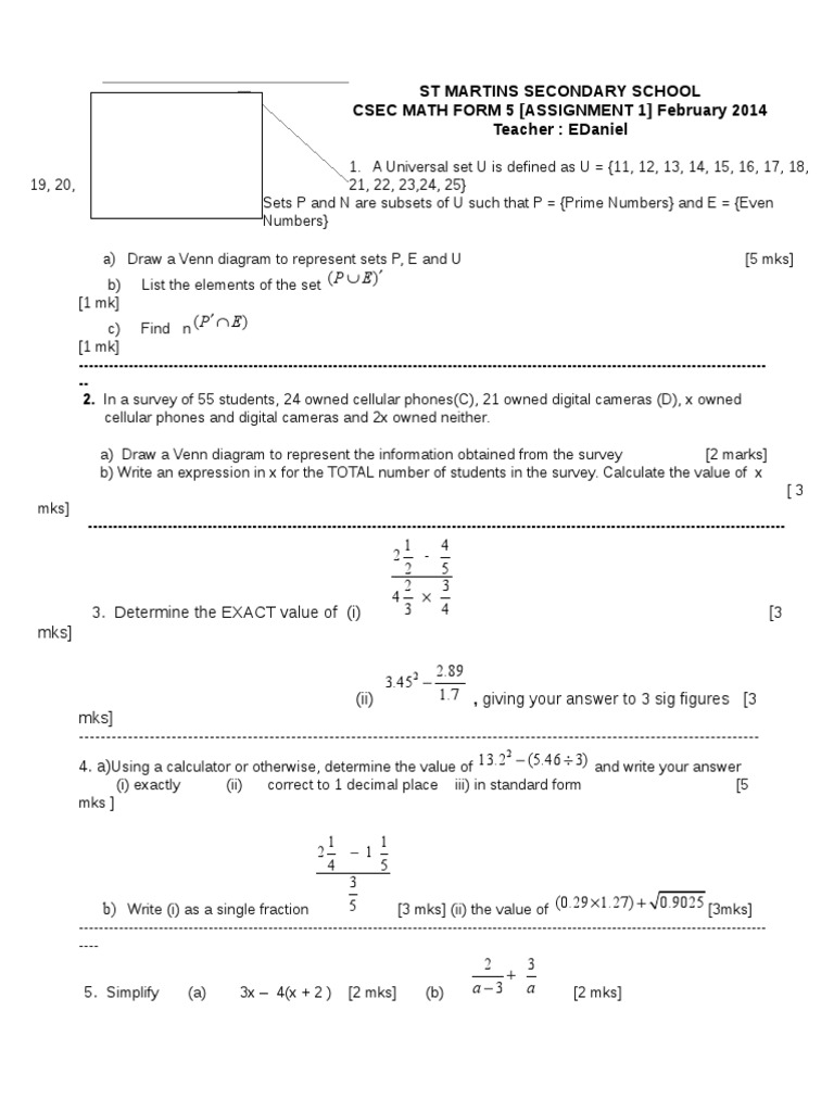 CSEC Maths | PDF | Teaching Mathematics | Mathematical Analysis
