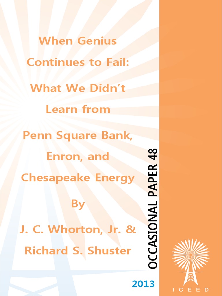 "When Genius Continues To Fail: What We Didn't Learn From Penn Square ...