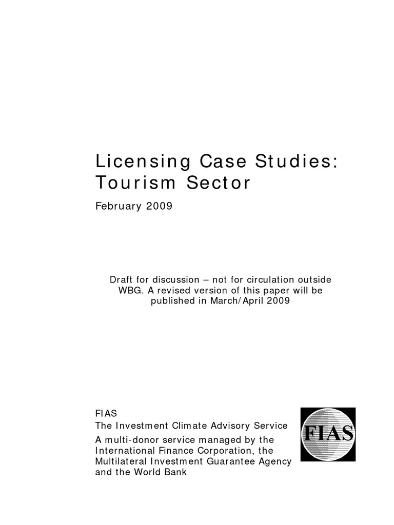 Licensing Case Studies - Tourism Sector (Final) | PDF | Tourism | Taxes