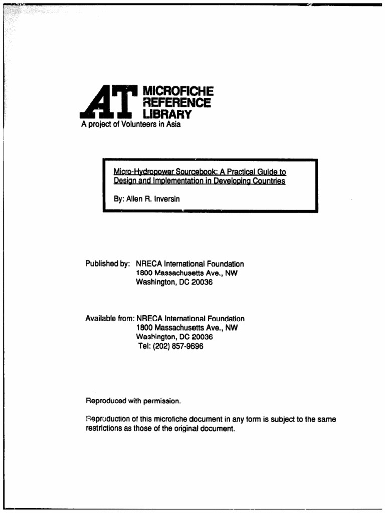 Inversin R Allen Micro Hydro Power Source Book | PDF | Spillway ...