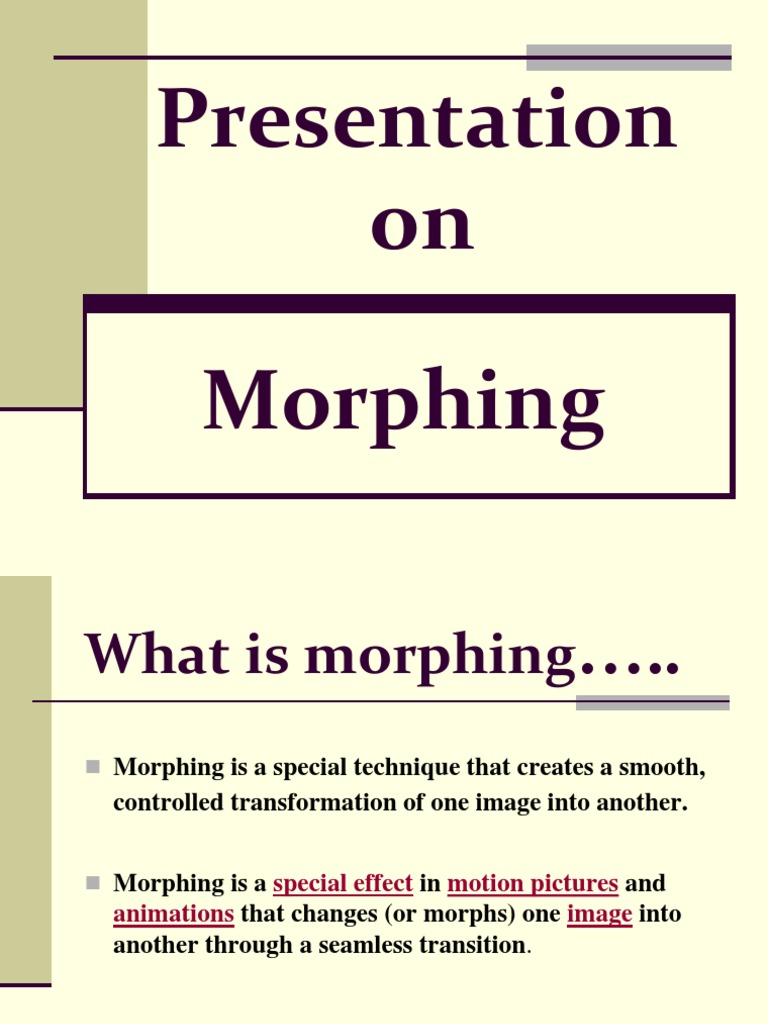 Morphing | PDF | Voice Acting | Speech Synthesis