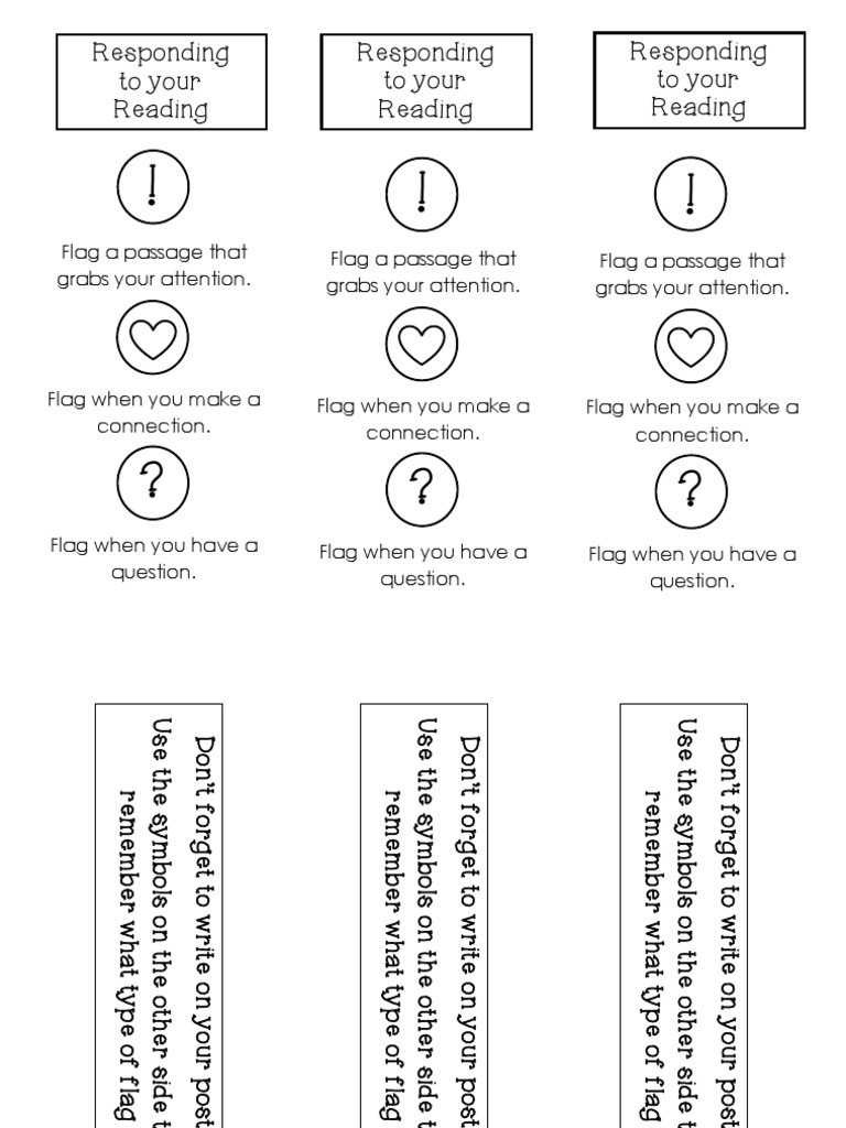 Responding To Your Reading Bookmark | PDF