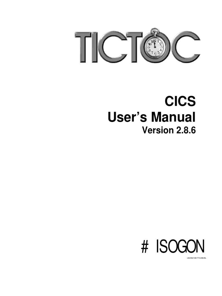 Tictoc Cics User Manual | PDF | Computer Engineering | Computer Programming