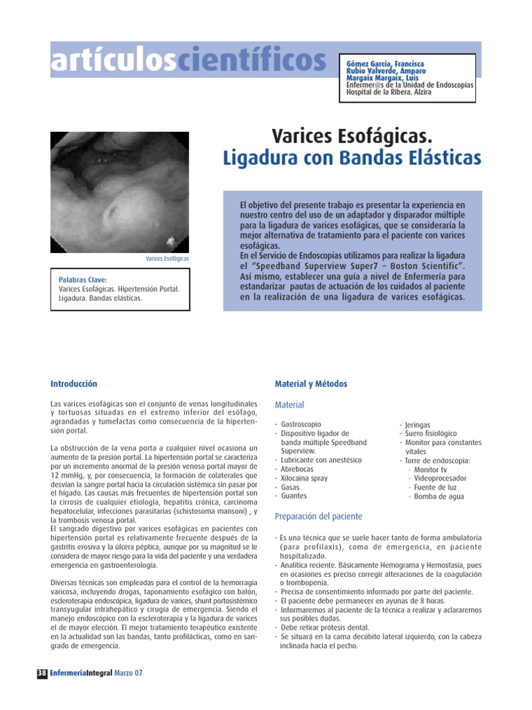 Varices Esofagicas | PDF | Medicina CLINICA | Angiología