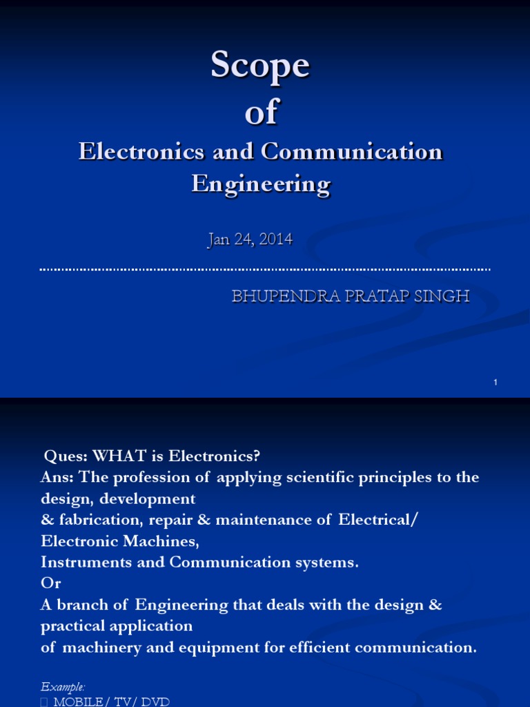 Scope of Electronics and Communication | PDF | Telecommunication ...