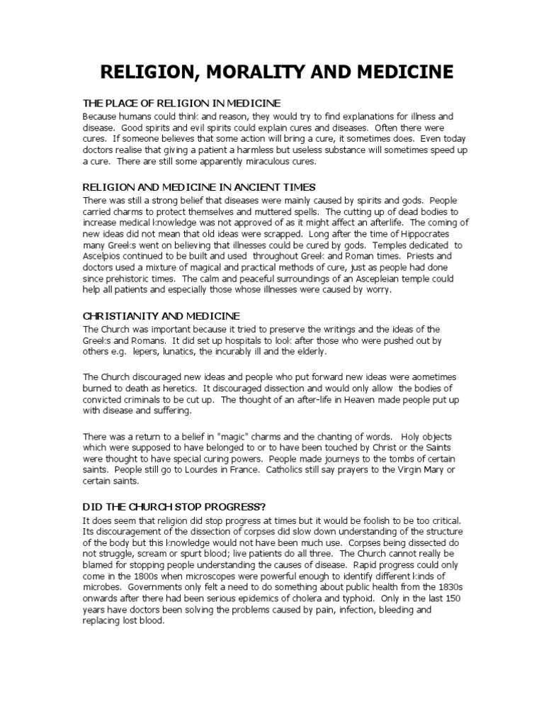 Religion | PDF | Medicine | Afterlife