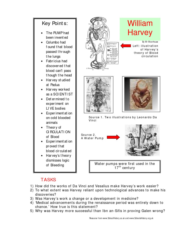 William Harvey and Blood Circulation | PDF | Circulatory System | Medicine