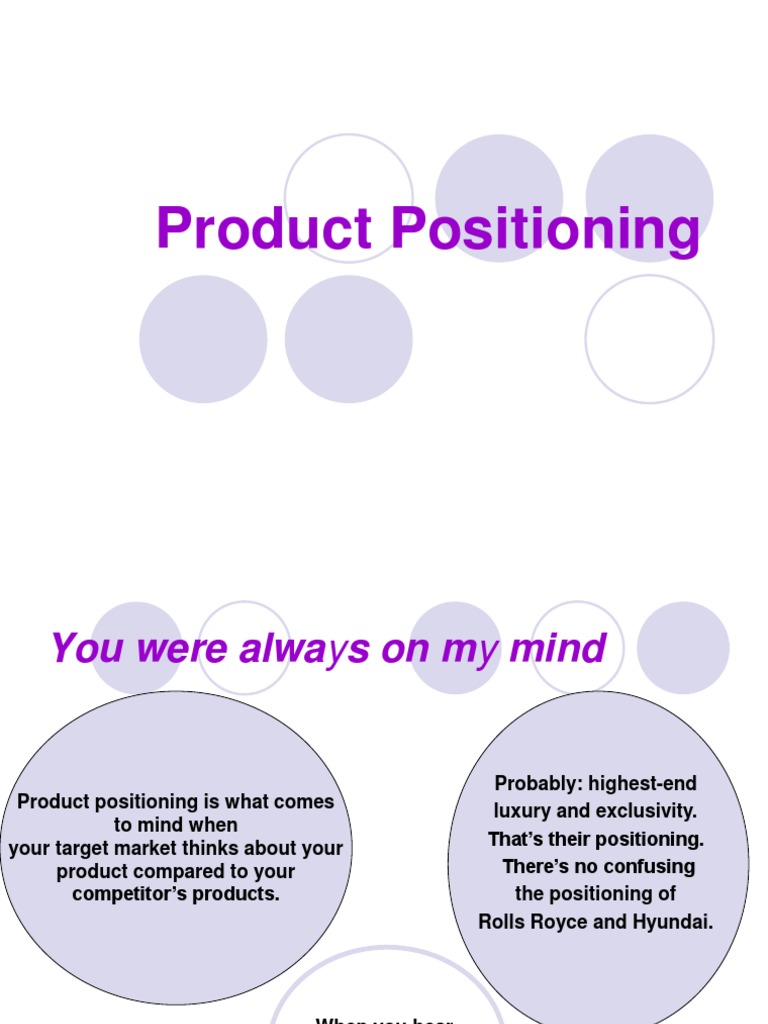 Effective Product Positioning Strategies | PDF | Business Economics ...