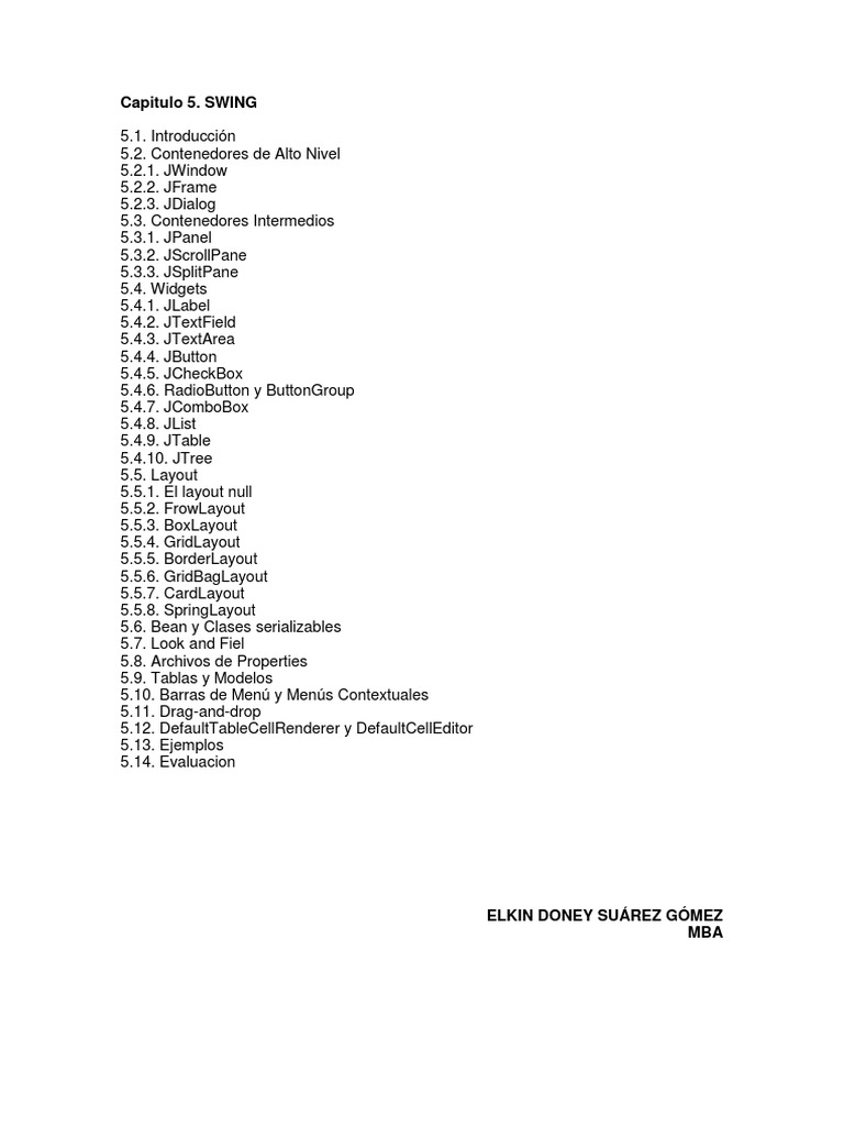 Capítulo 6 - Java Swing | PDF | Color | Java (lenguaje de programación) Capítulo 6 - Java Swing | PDF | Color | Java (lenguaje de programación)
