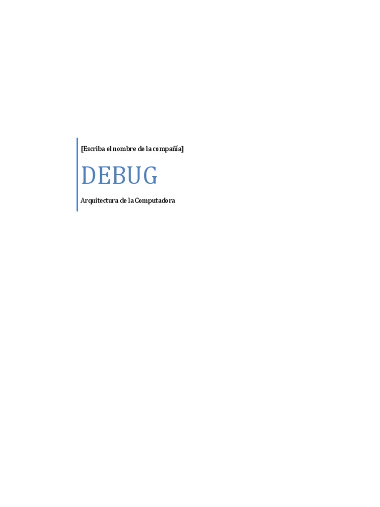 Comandos de DEBUG | PDF | Programa de computadora | Programación